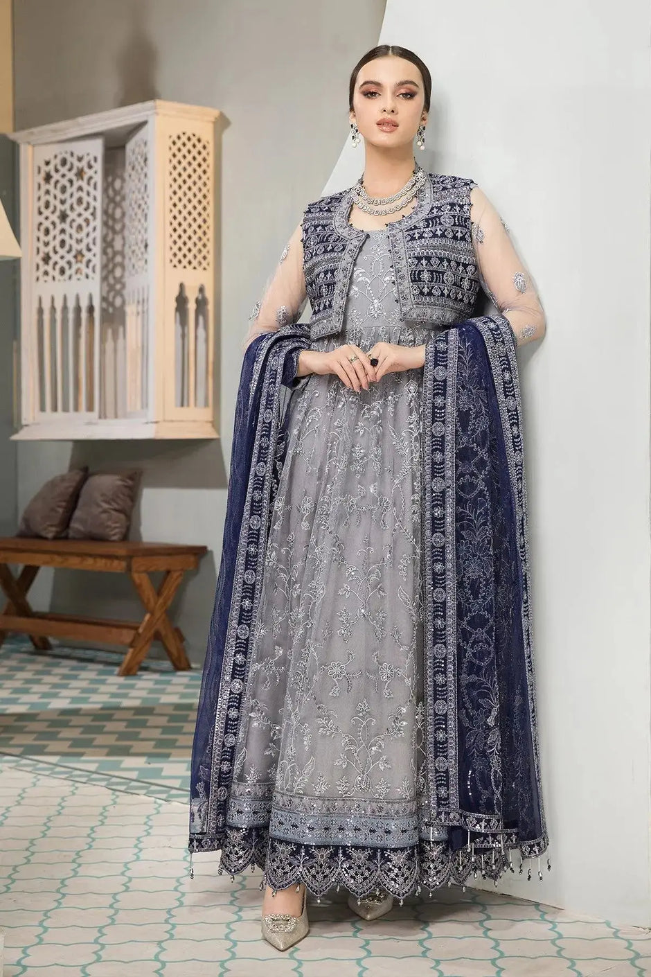 Buy Pakistani Embroidered Long Shirts & Maxi For Women Online | Alizeh
