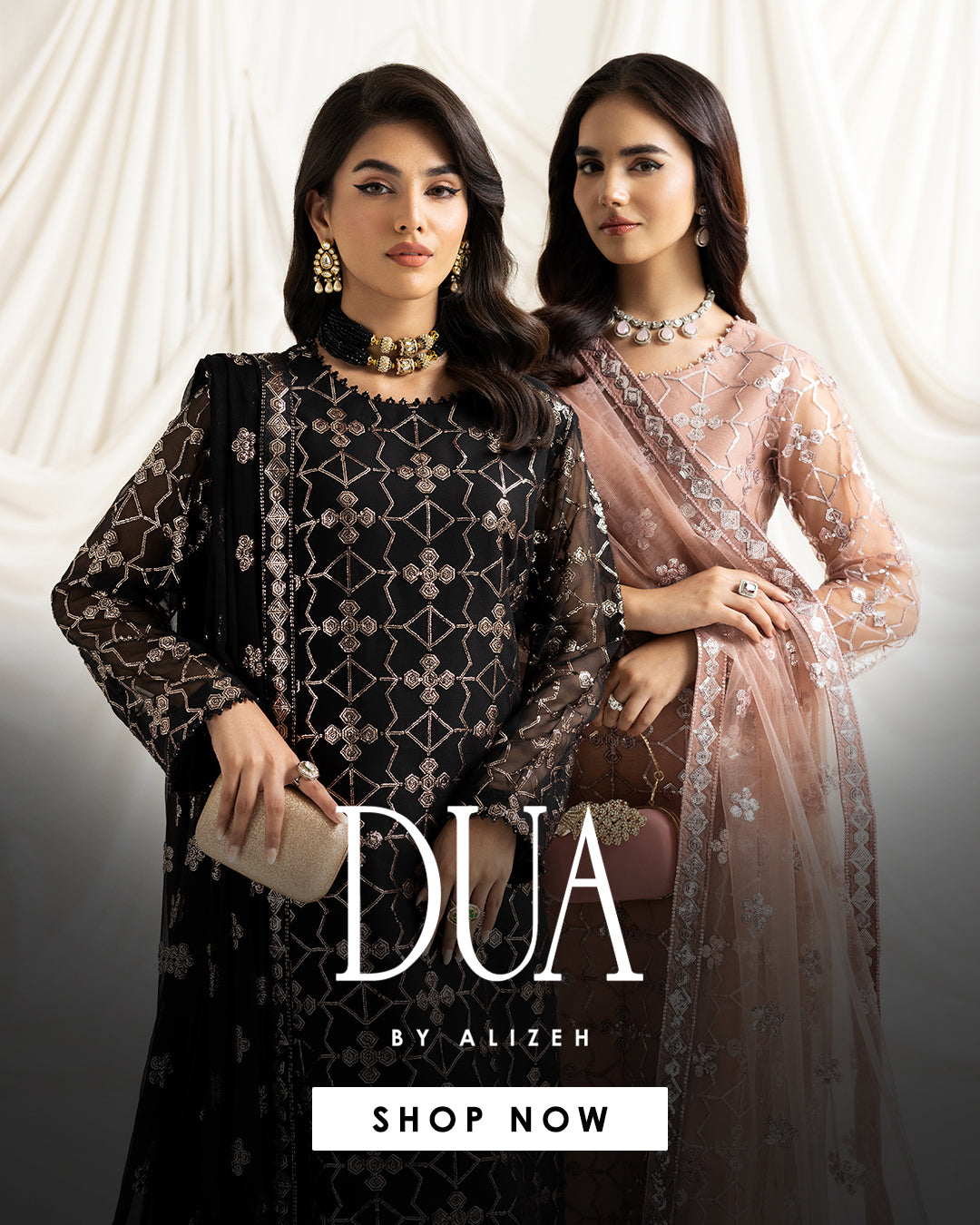 Buy Pakistani Embroidered Net Dresses For Women Online | Alizeh