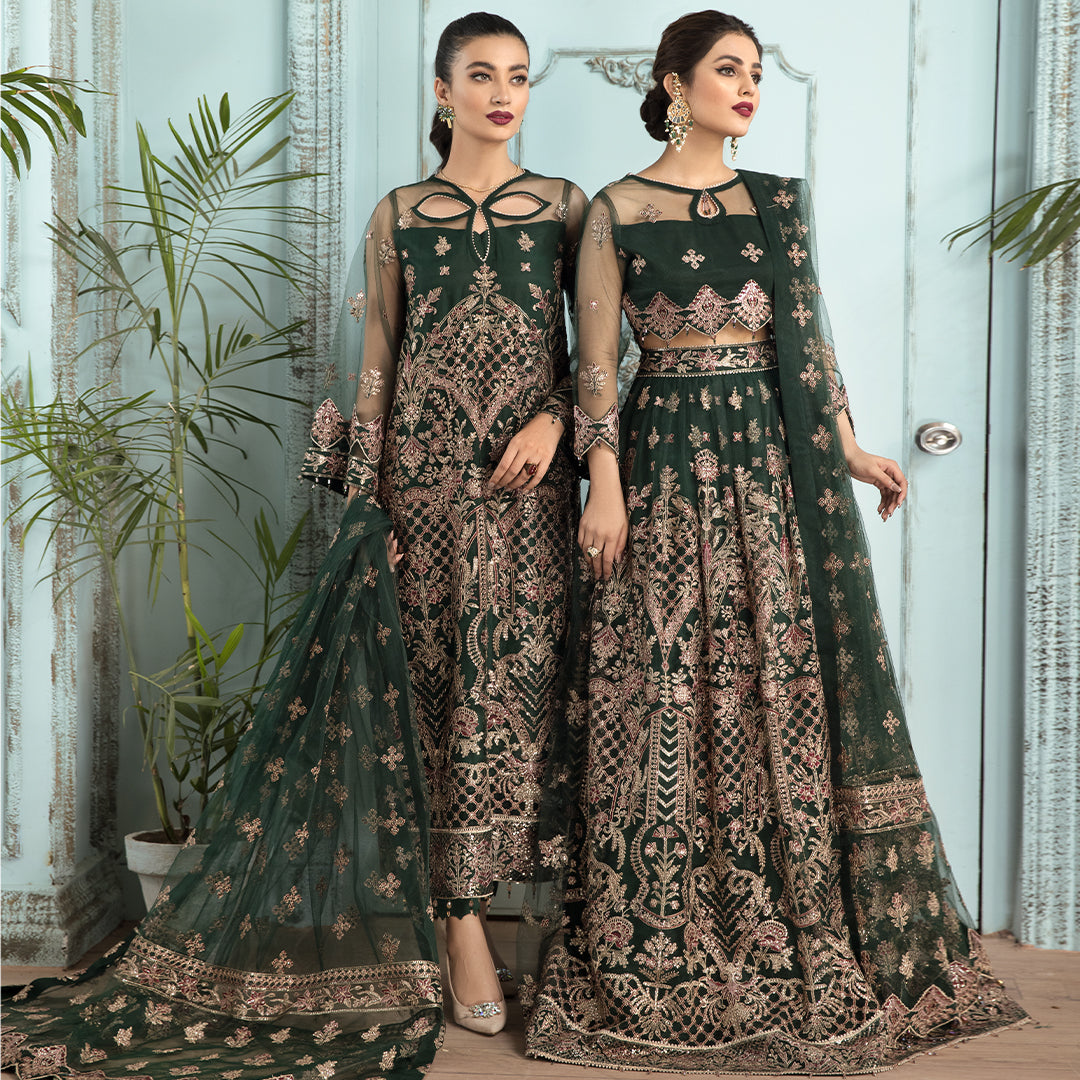 Buy Pakistani Embroidered Net Dresses For Women Online | Alizeh